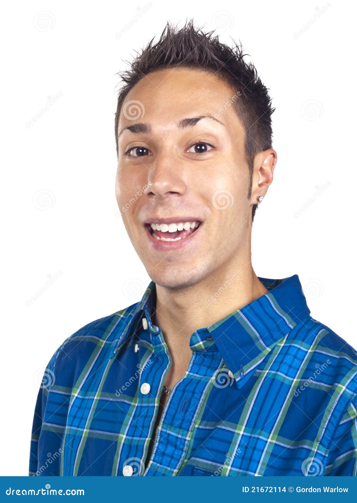 Young Man is Pleasantly Surprised Stock Photo - Image of surprised ...