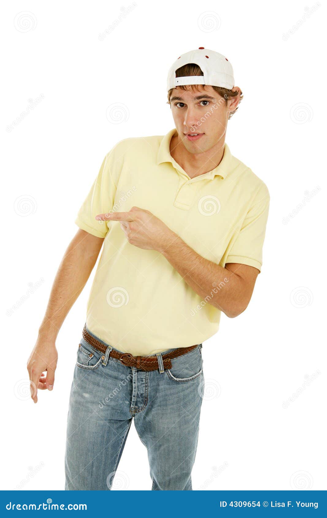 Young Man Pointing stock photo. Image of school, education - 4309654