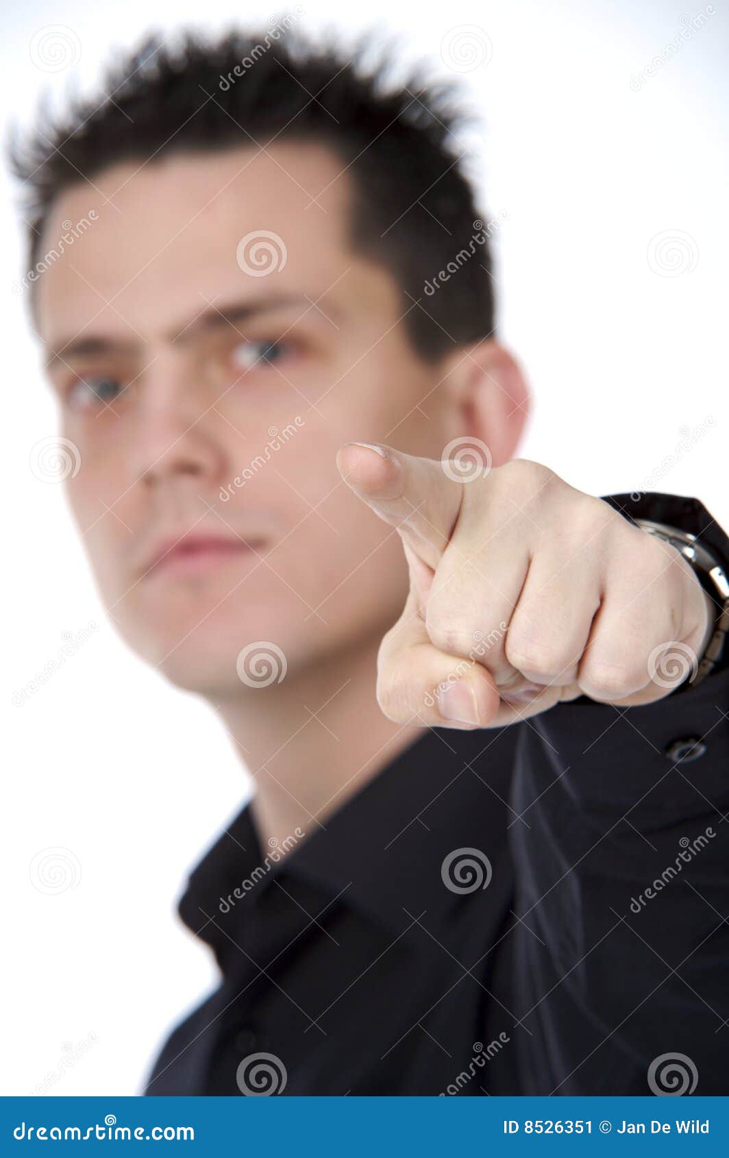 Young man pointing stock image. Image of cool, fashionable - 8526351