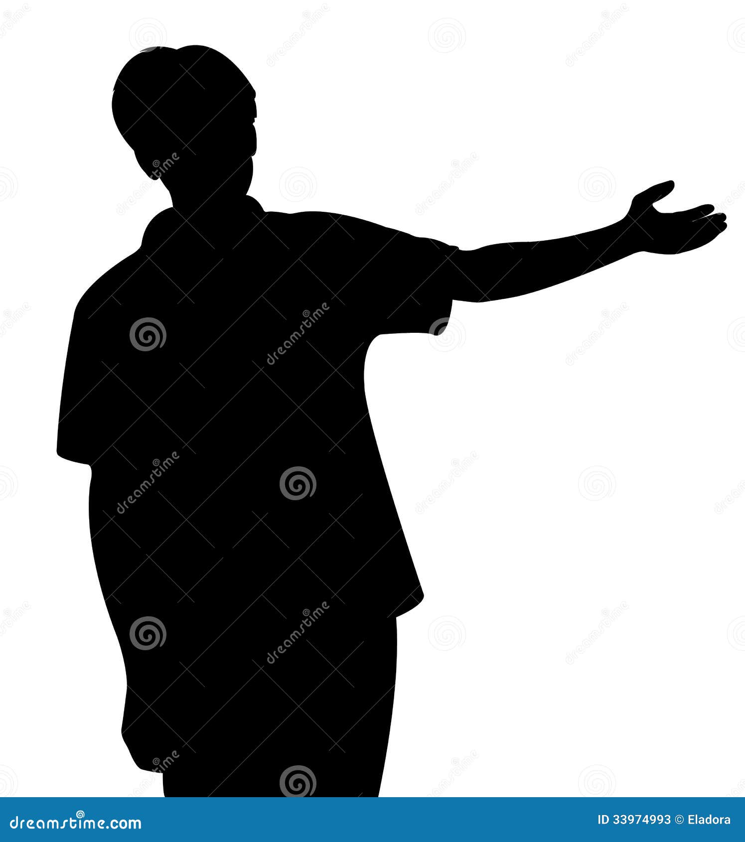 Young Man Pointing, Vector Illustration Stock Vector - Illustration of ...