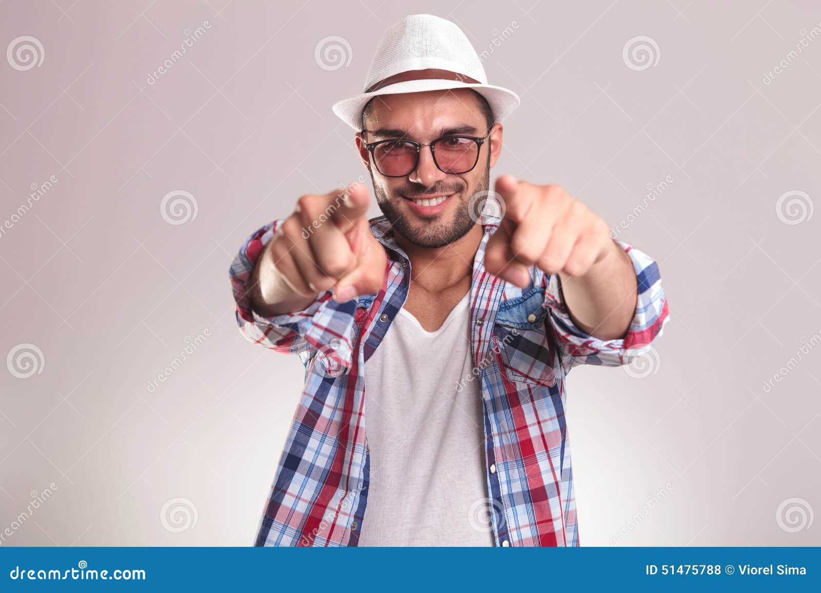Young Man Pointing at You with Both Hands. Stock Photo - Image of ...