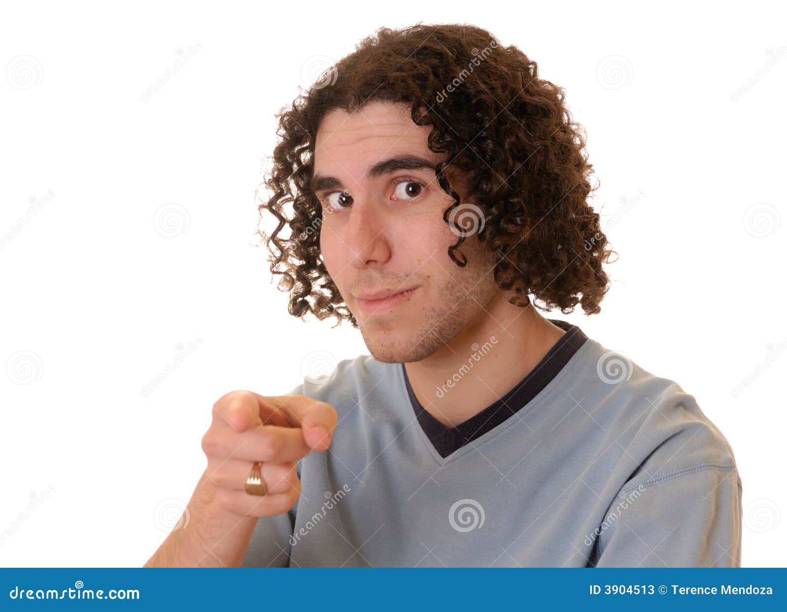 Young Man Points Accusing Finger Stock Image - Image of white, grin ...