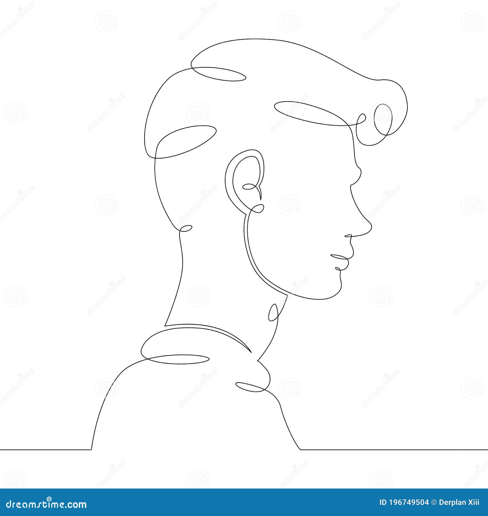 Young Man Portrait Profile Head Bust Side View Stock Vector ... Young Man Portrait Profile Head Bust Side View Stock Vector ...