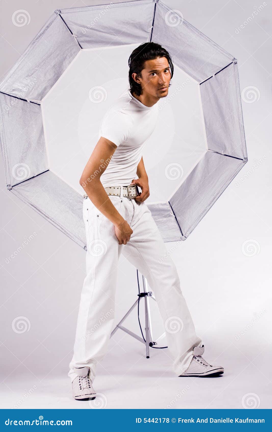 Young Man Posing with a Flashlight Stock Photo - Image of model, asian ...
