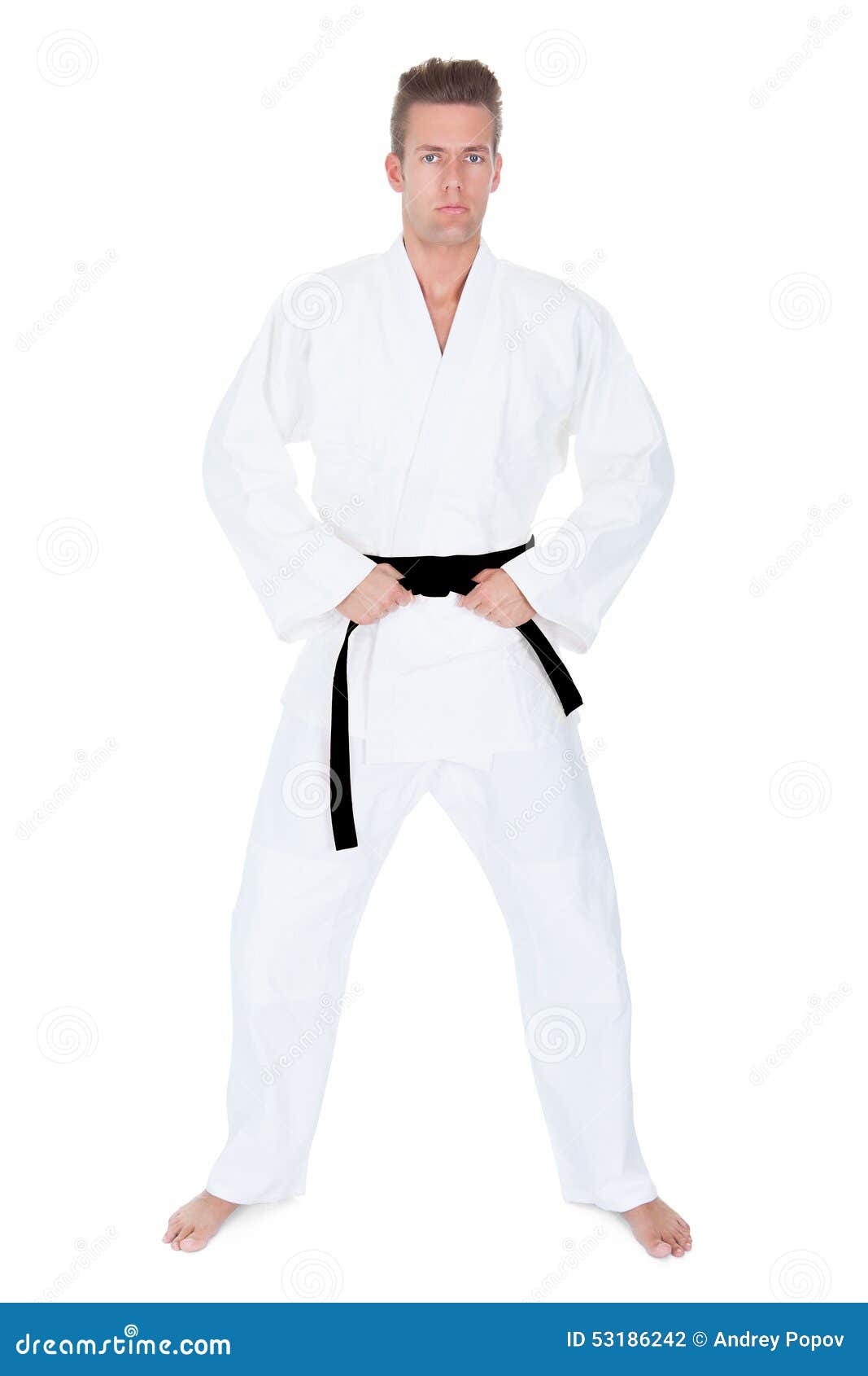 Young Man Practicing Karate Stock Photo - Image of active, health: 53186242