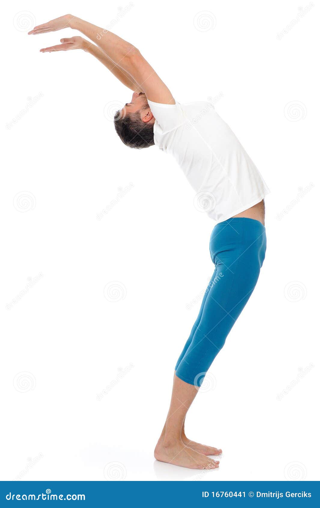 Young Man Practising Yoga Postures Stock Image - Image of caucasian ...