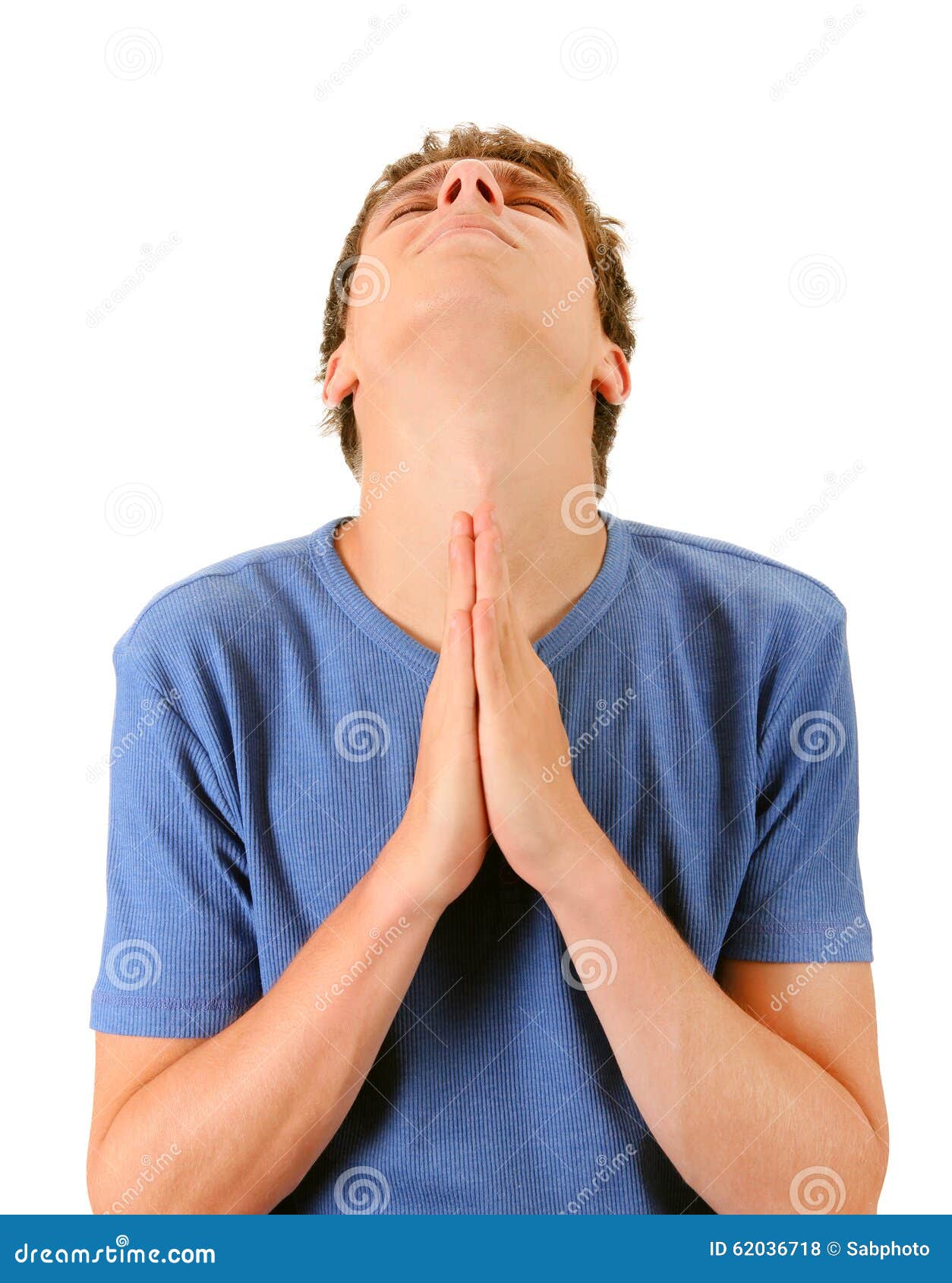 Young Man praying stock photo. Image of caucasian, meditation - 62036718