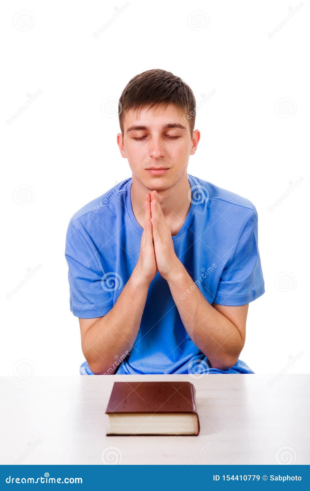 Young Man praying stock image. Image of religion, person - 154410779