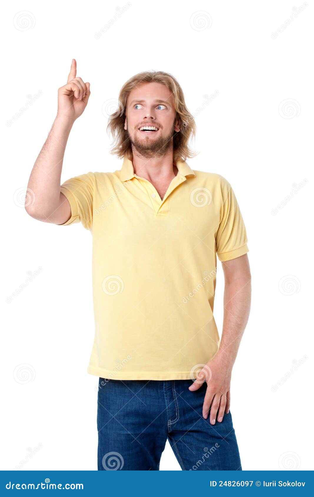 Young man presenting stock image. Image of person, attractive - 24826097