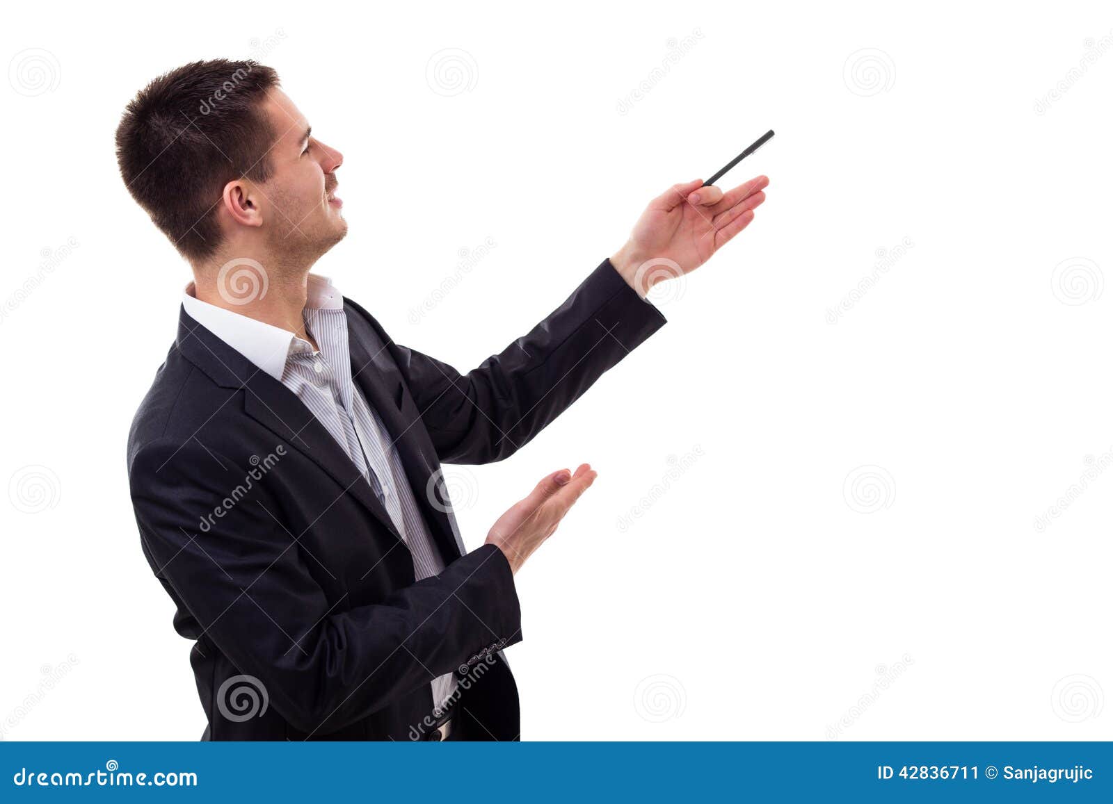 Young Man Presenting and Showing Your Text or Product Stock Image ... Young Man Presenting and Showing Your Text or Product Stock Image ...