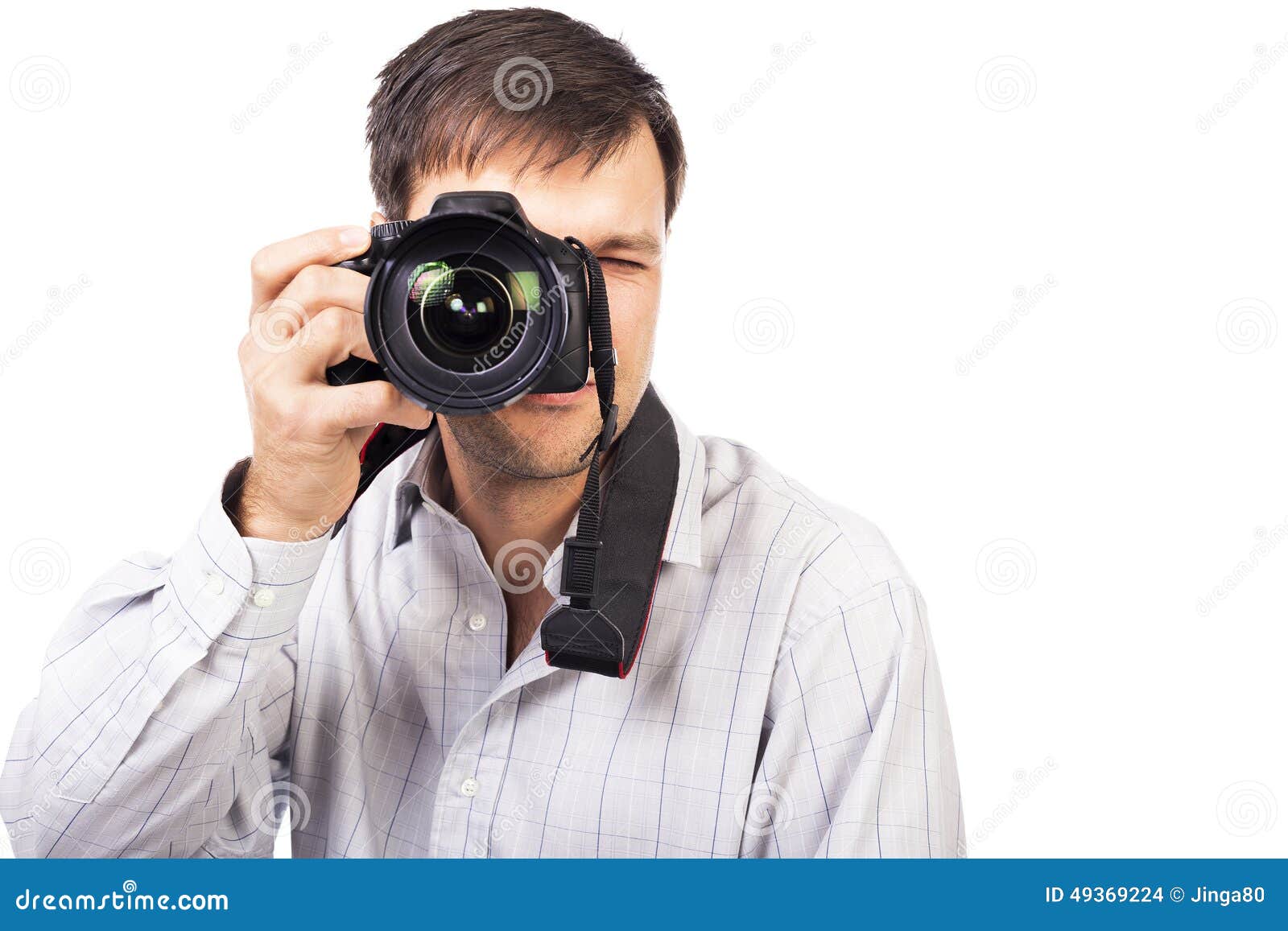 Young Man with Professional Camera Stock Photo - Image of camera ...