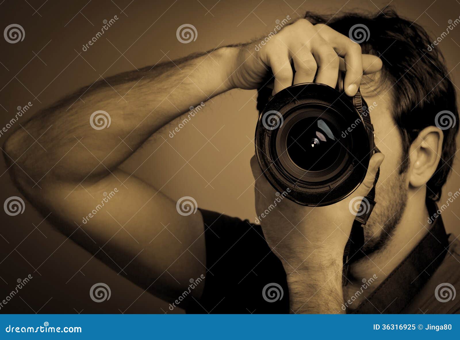 Young Man with Professional Camera Stock Image - Image of creativity ...