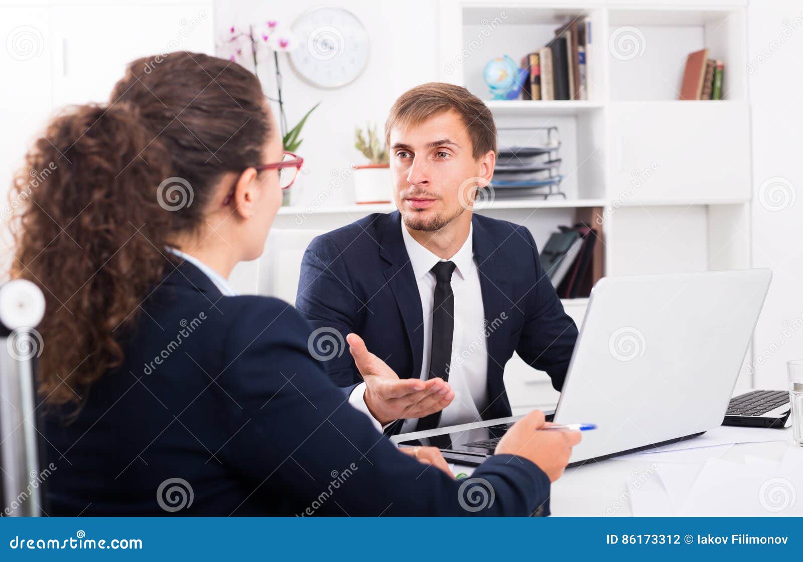 Young Man Professional Manager Working in Office Stock Photo - Image of ...