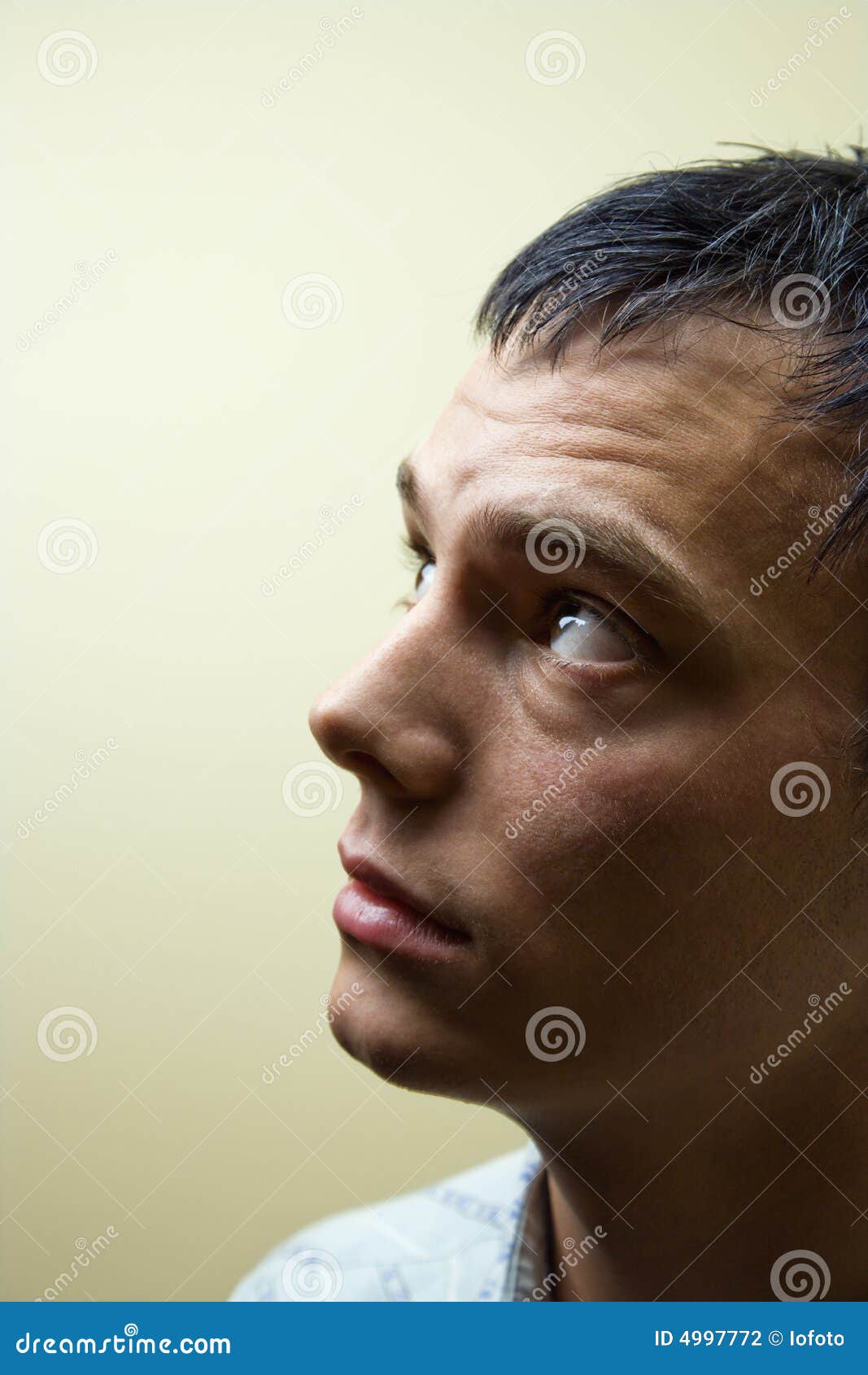 Young man profile stock photo. Image of view, young, attractive - 4997772
