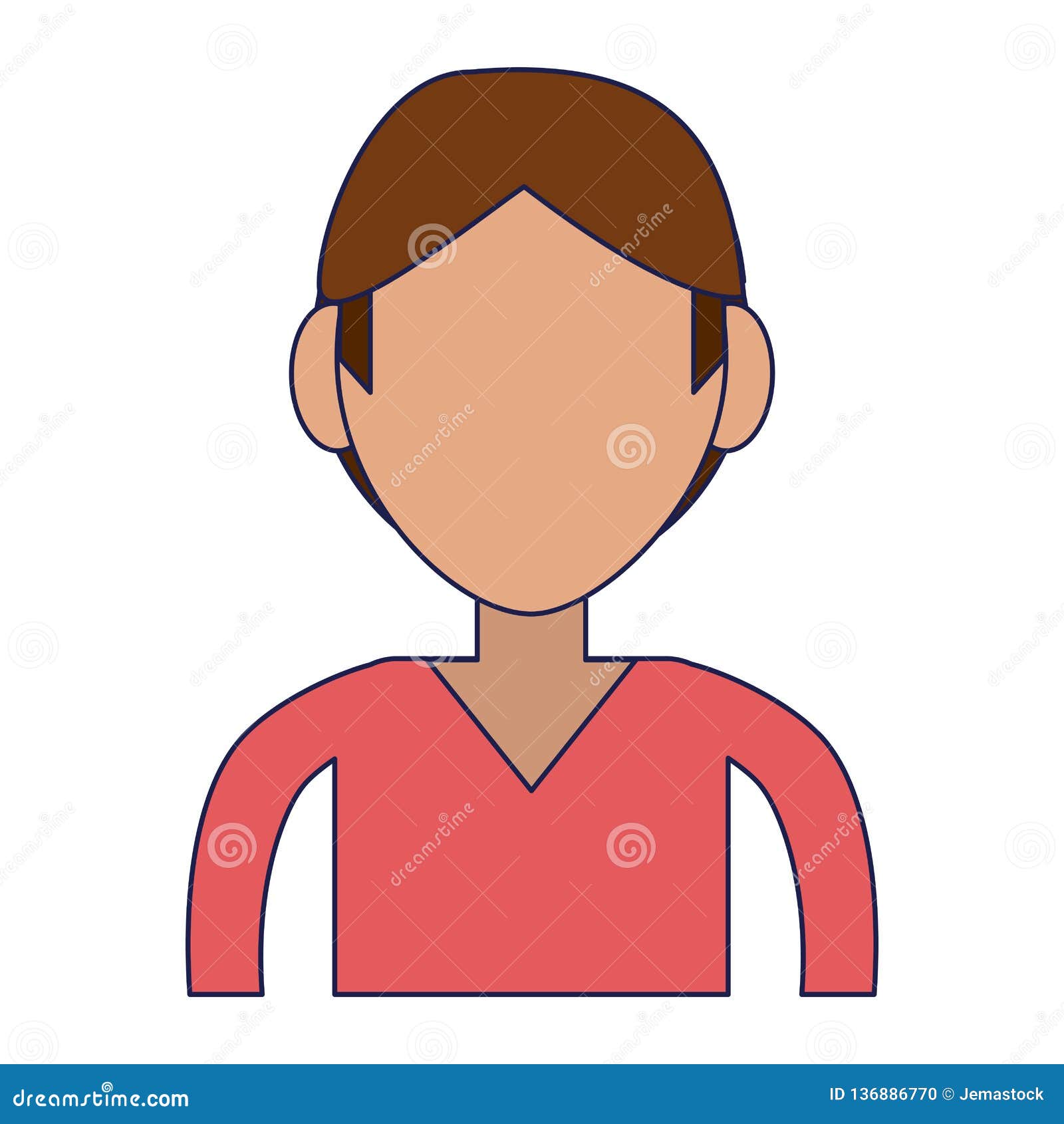 Young man profile stock vector. Illustration of vector - 136886770