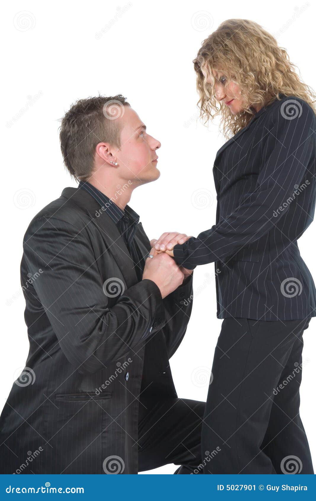 Young man proposing stock image. Image of caring, female - 5027901