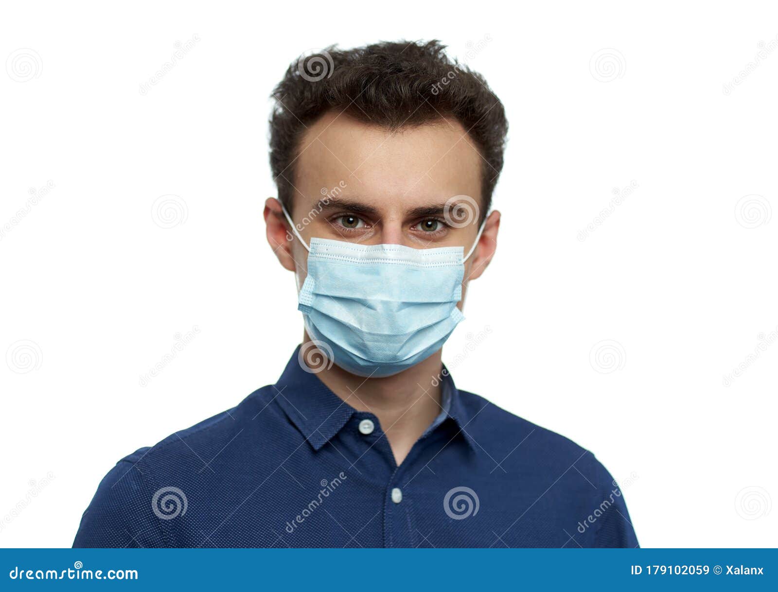 Young Man with Protective Mask Stock Image - Image of virus, face ...