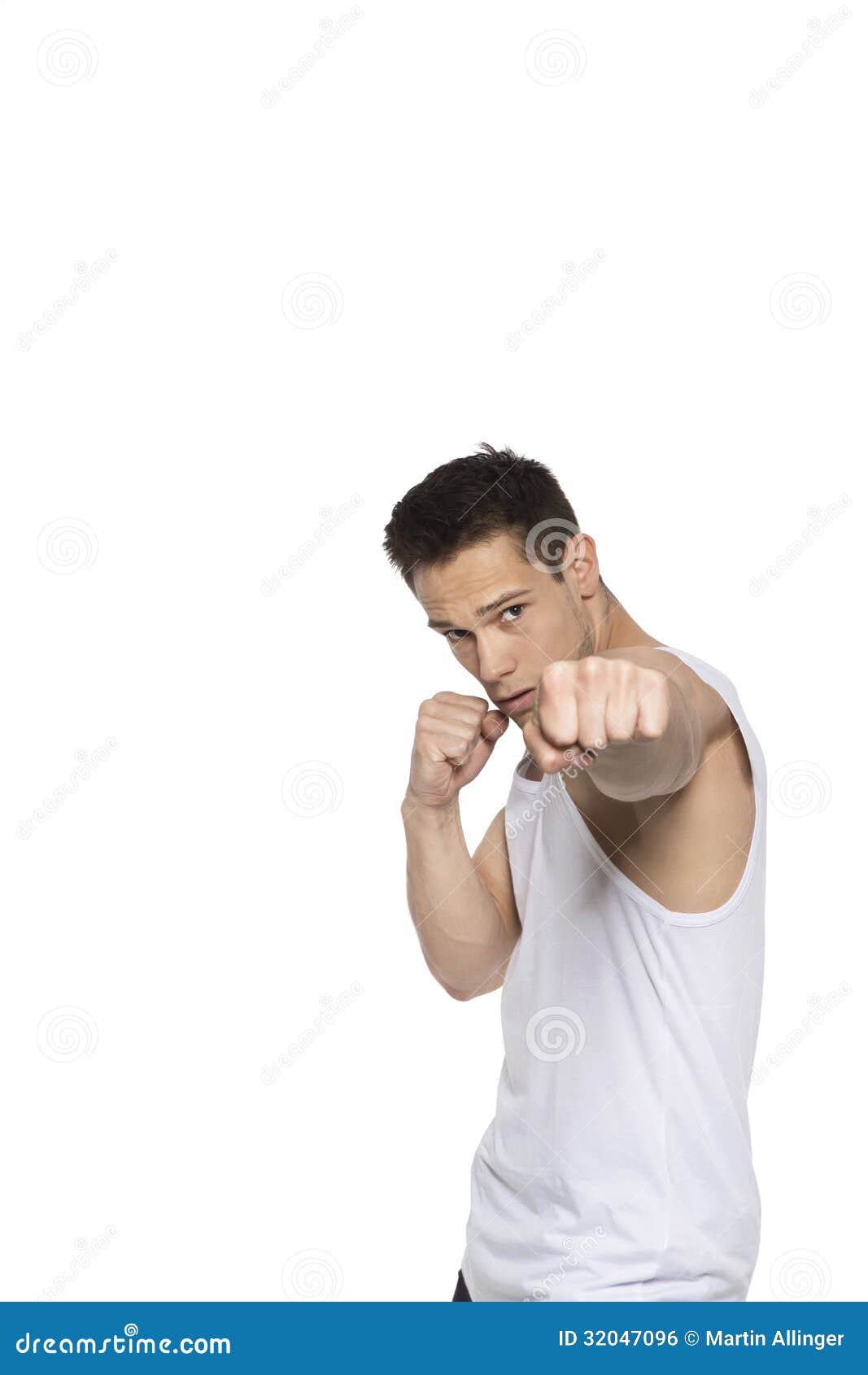 Young Man Punching stock photo. Image of muscle, boxing - 32047096