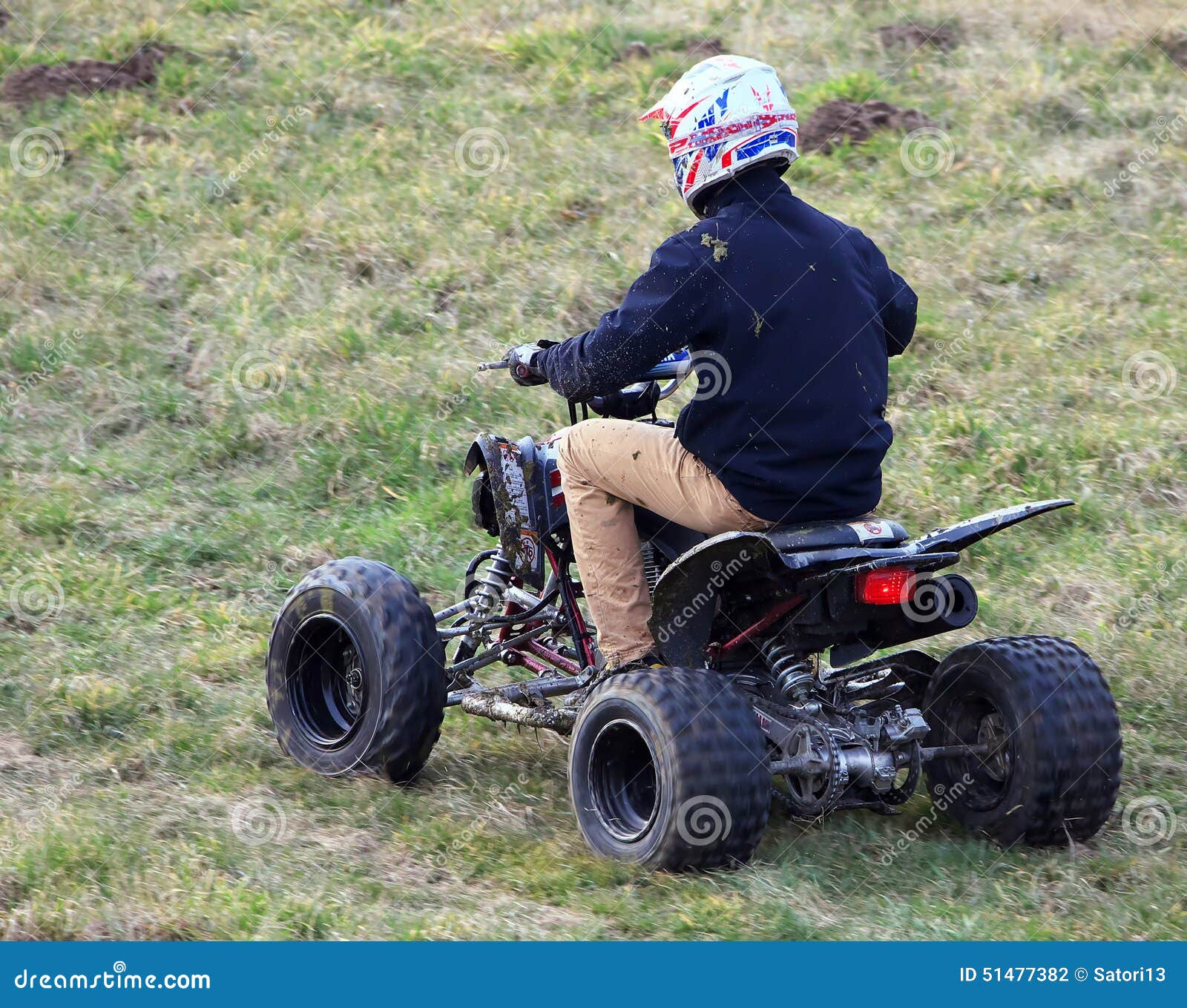 Young man on a quad stock photo. Image of racer, country - 51477382