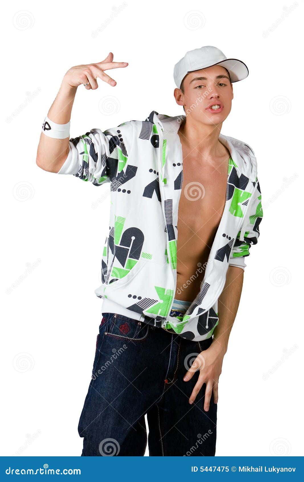 The Young Man in Rapper Clothes Stock Image - Image of clothing, casual ...