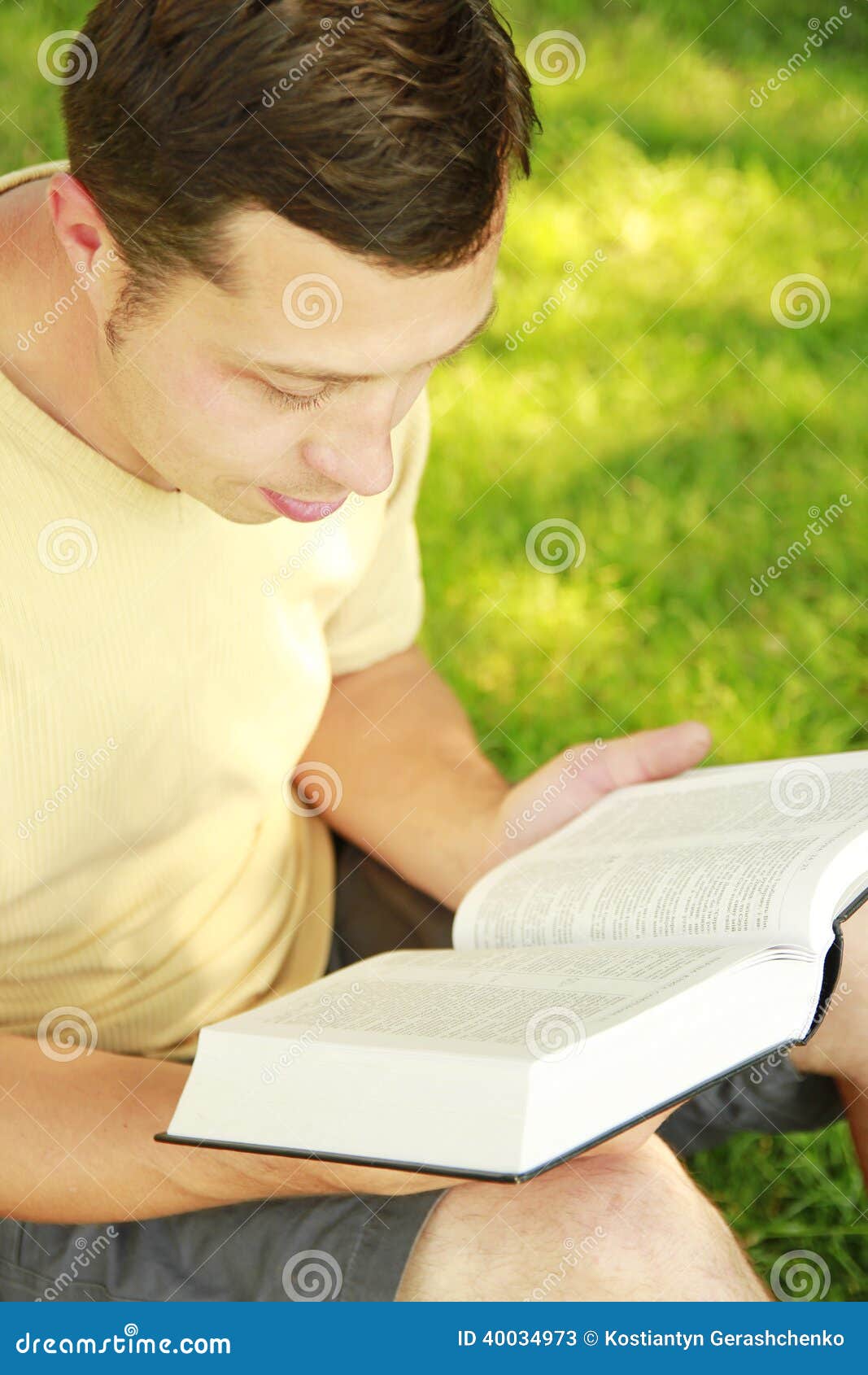 Young Man Reading the Bible Stock Image - Image of books, generation ...