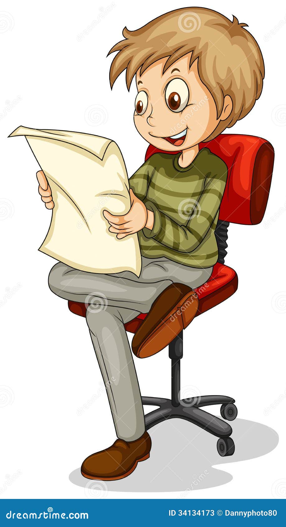 A Young Man Reading a Newspaper Stock Vector - Illustration of ... A Young Man Reading a Newspaper Stock Vector - Illustration of ...