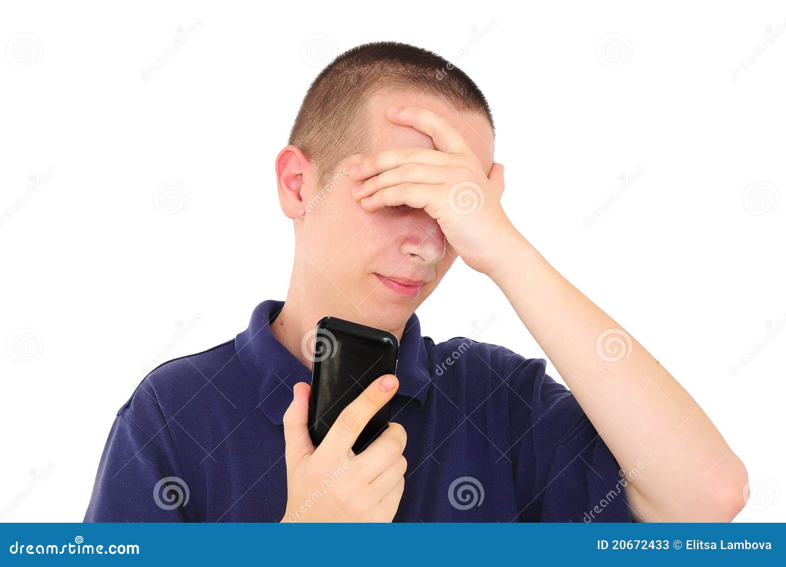 Young Man Receiving Bad News Stock Image - Image of crisis, person ...