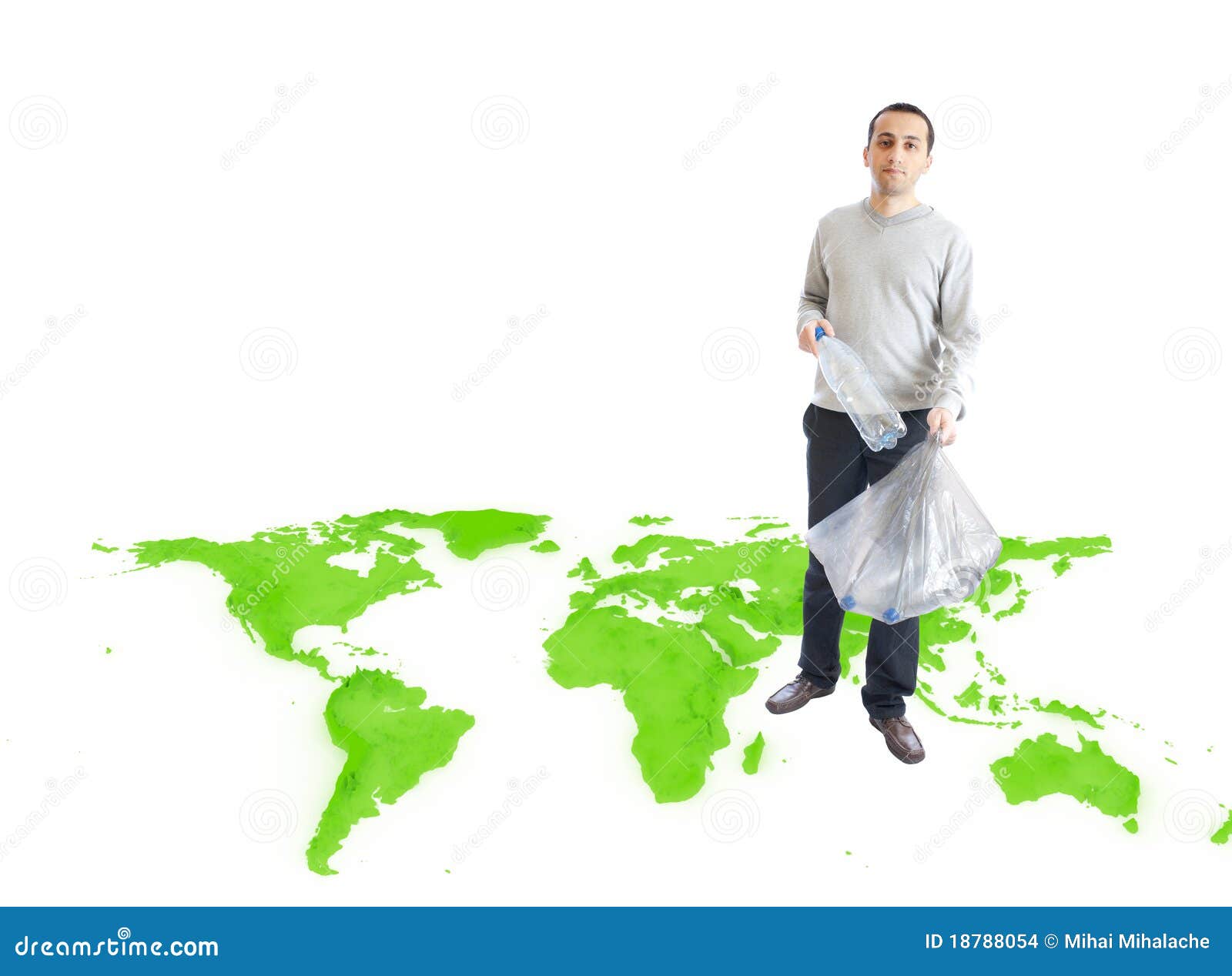 Young man recycling stock photo. Image of concept, environmental - 18788054