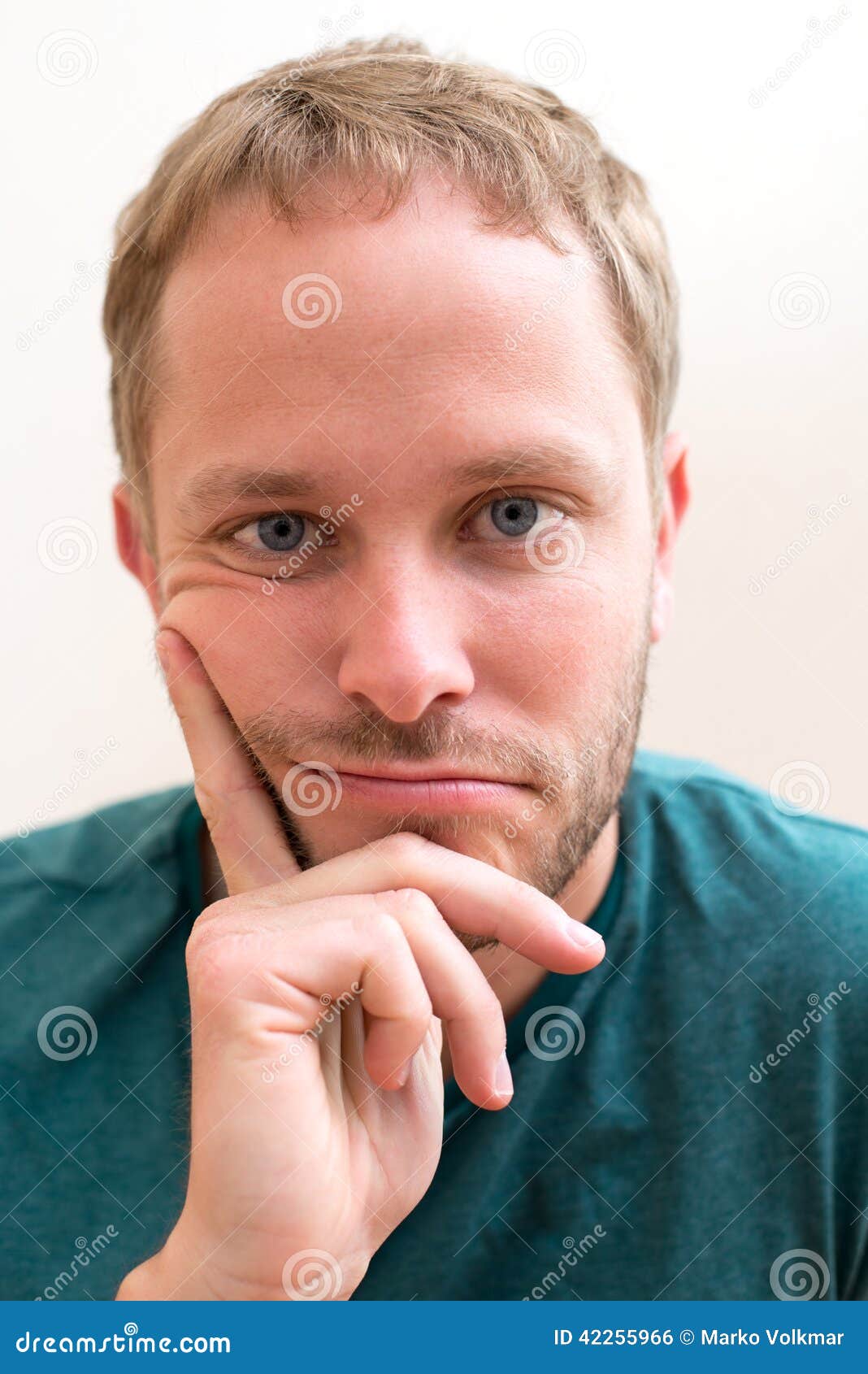 Young man is reflecting stock photo. Image of break, overworked - 42255966
