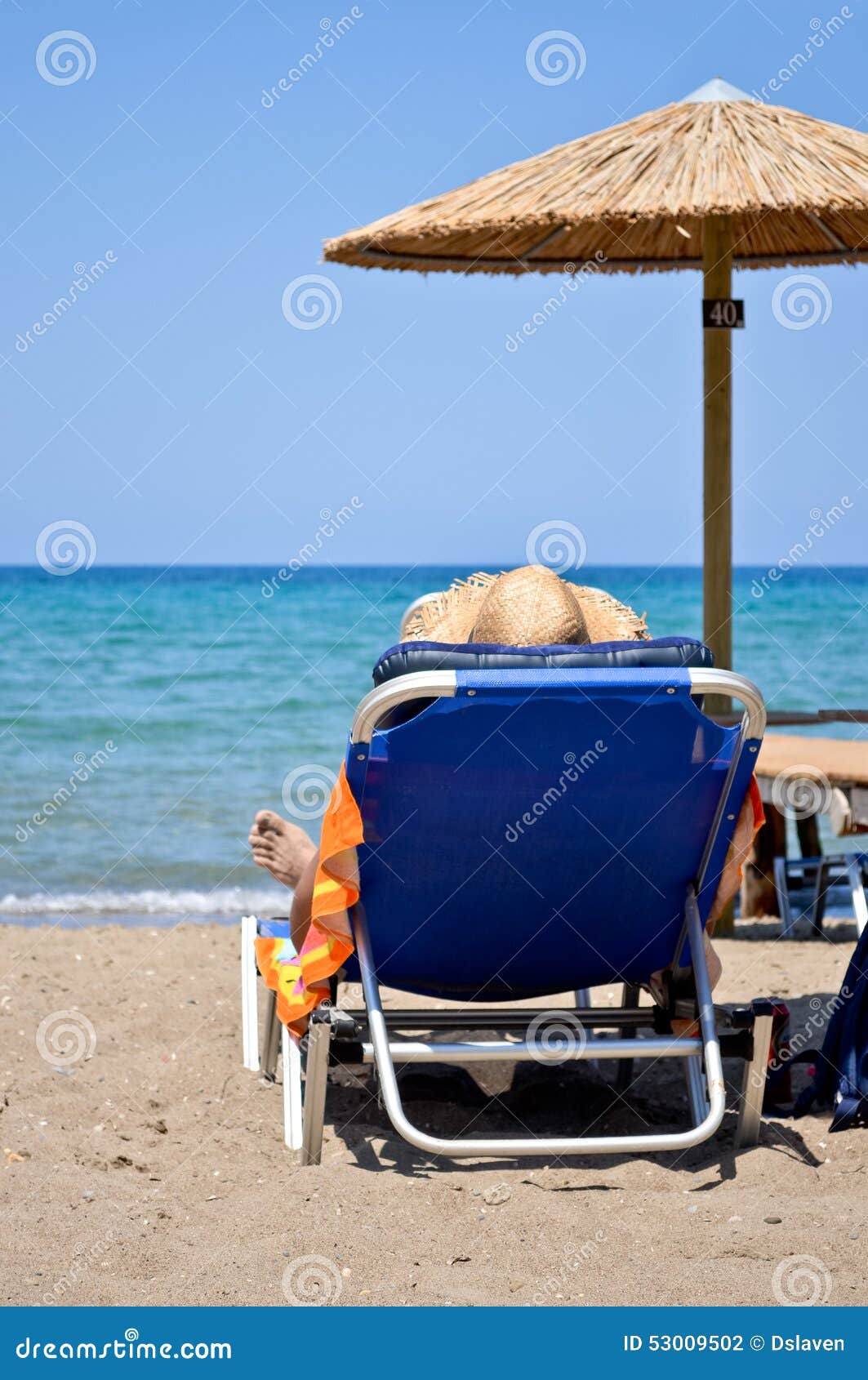Young Man Relaxing on the Beach Stock Photo - Image of tourism, lounge ...