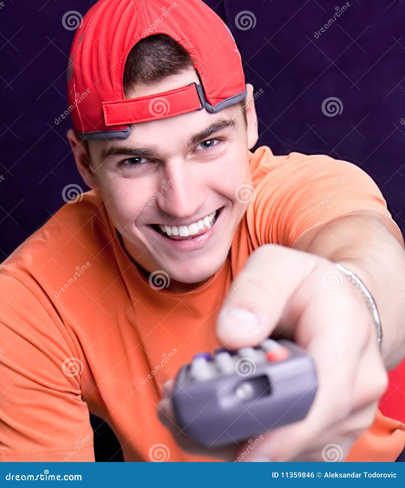 Young Man with a Remote Control Stock Photo - Image of control, close ...