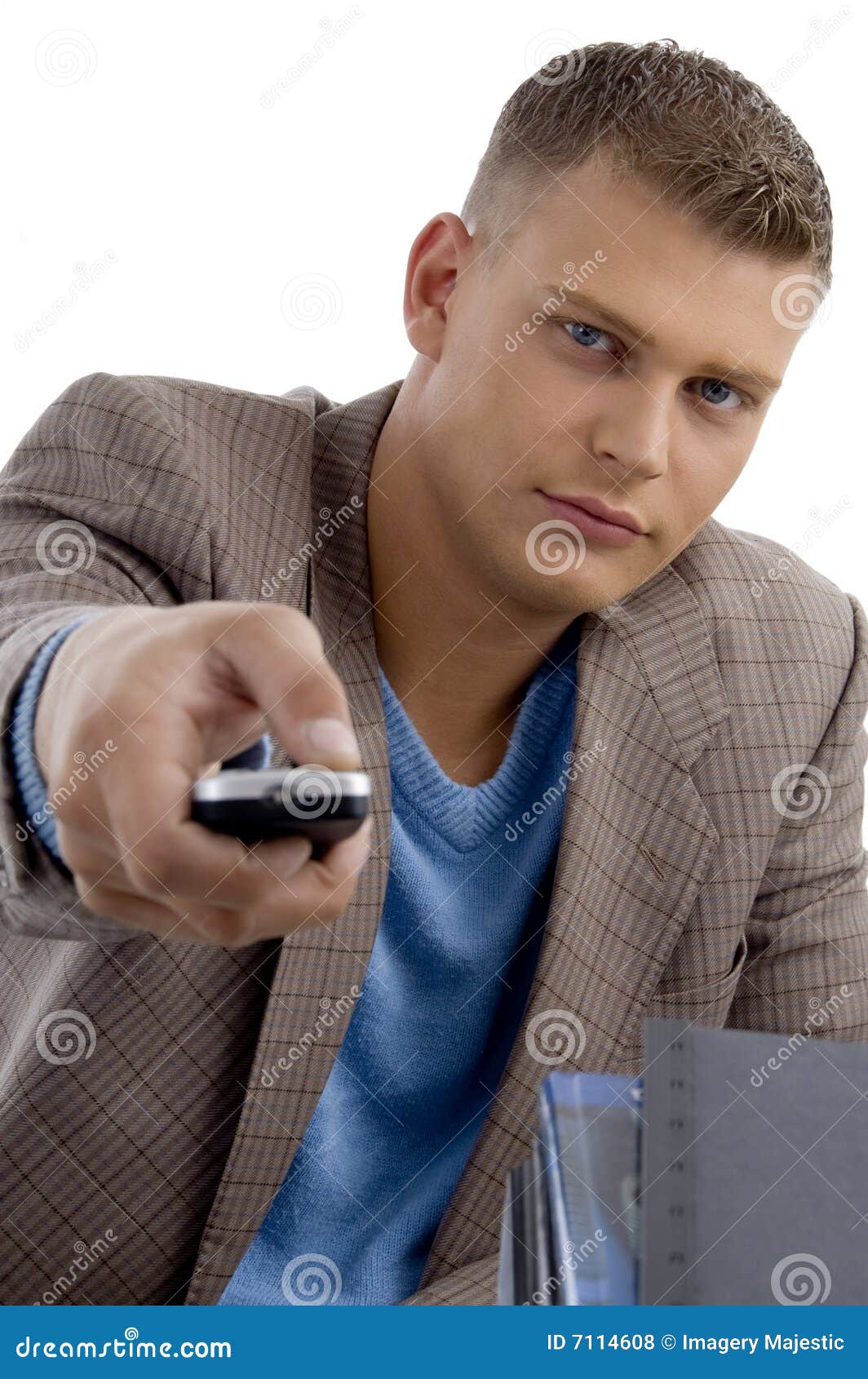 Young Man with Remote Control Stock Photo - Image of camera ...