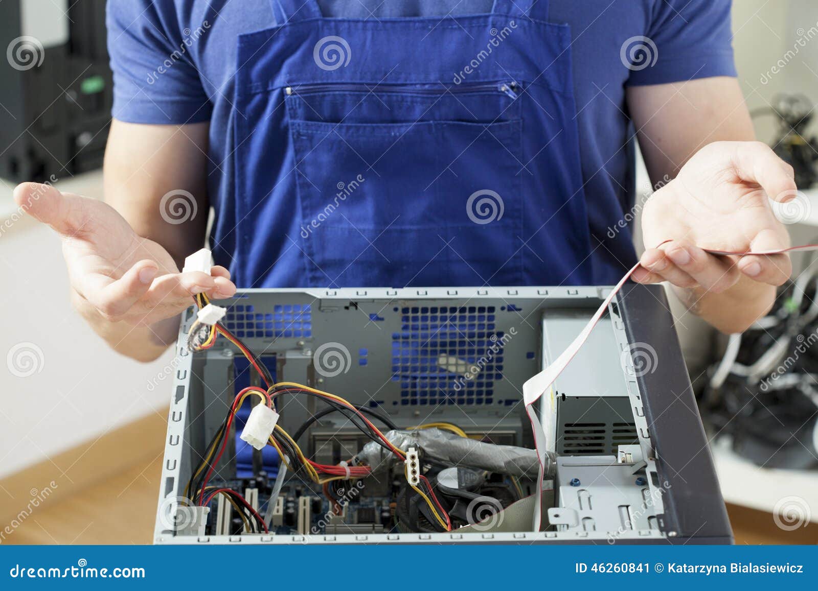 Young Man Repairing Computer Stock Image - Image of service, specialist ...