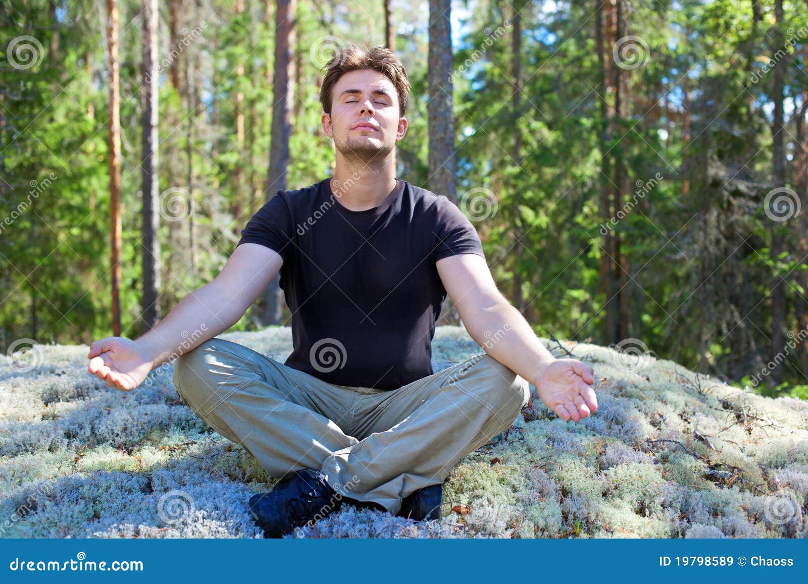 Young man resting stock image. Image of calm, meditating - 19798589