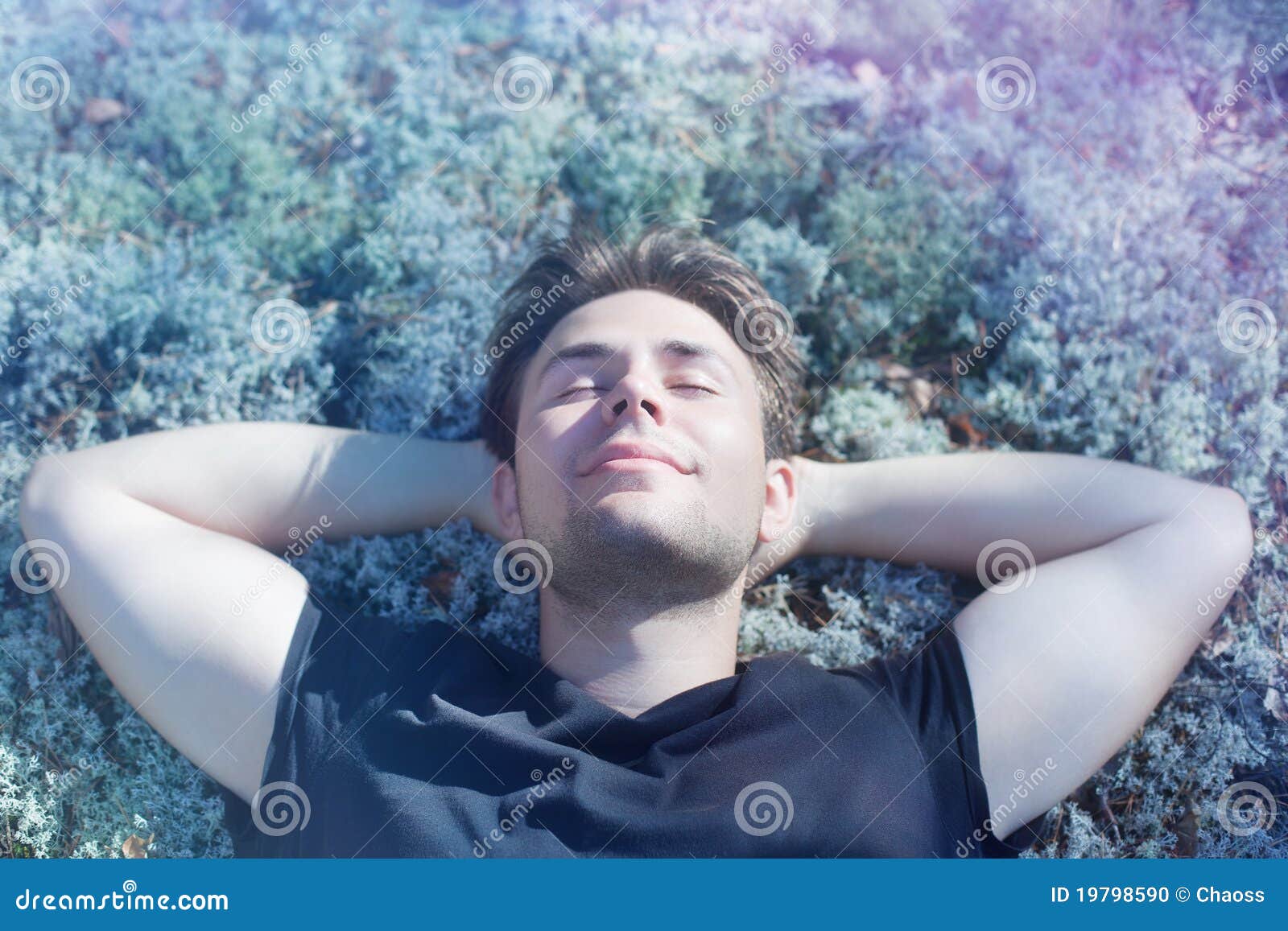 Young man resting stock photo. Image of positive, tranquil - 19798590