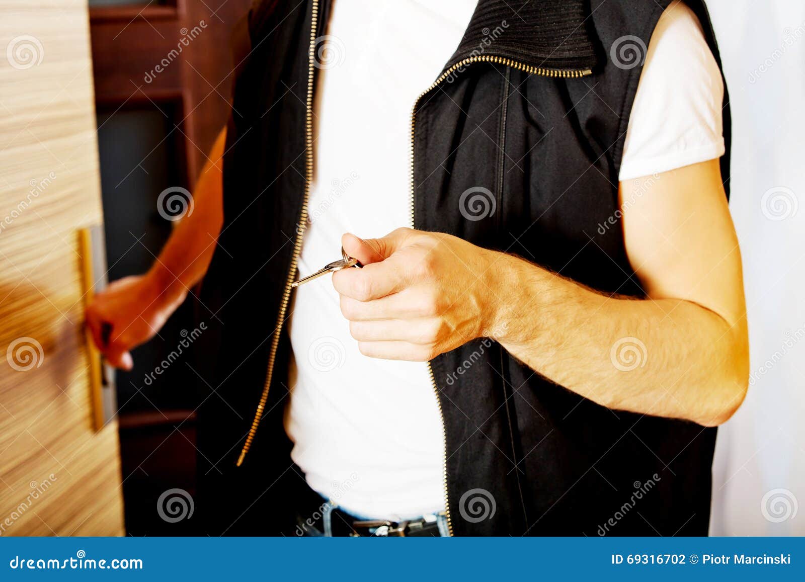 Young Man Returning Home From Work Or Trip Stock Photo | CartoonDealer ...
