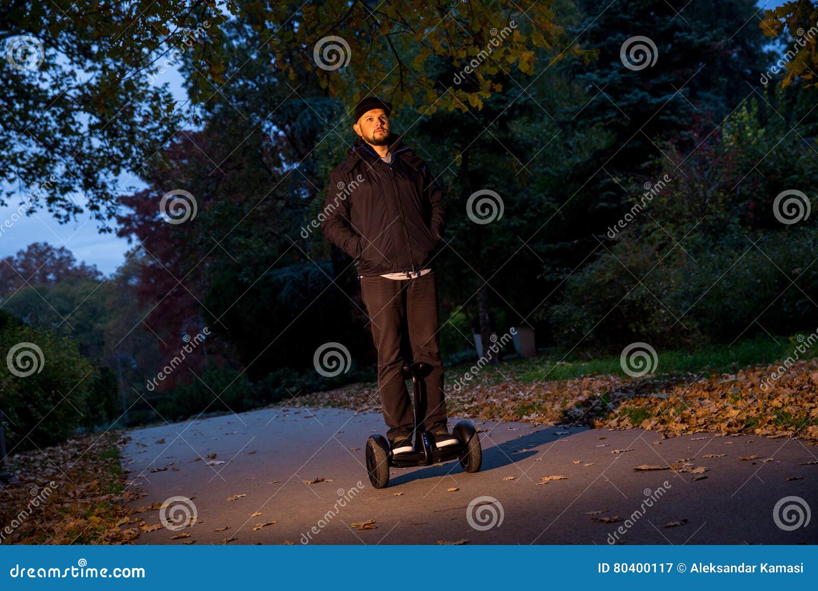 Young Man Riding Hoverboard Stock Image - Image of electrical, board ...