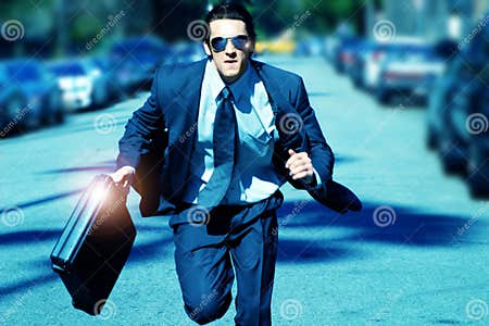 Young man running stock photo. Image of priority, excitement - 6617880