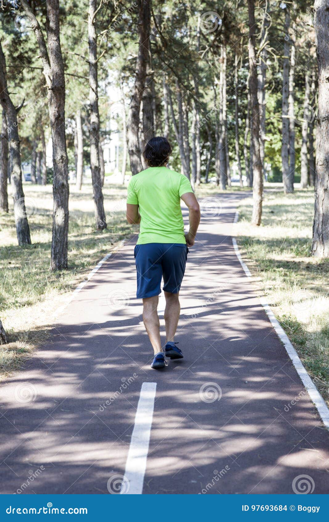 Young Man Running in the Park Stock Photo - Image of young, leisure ...