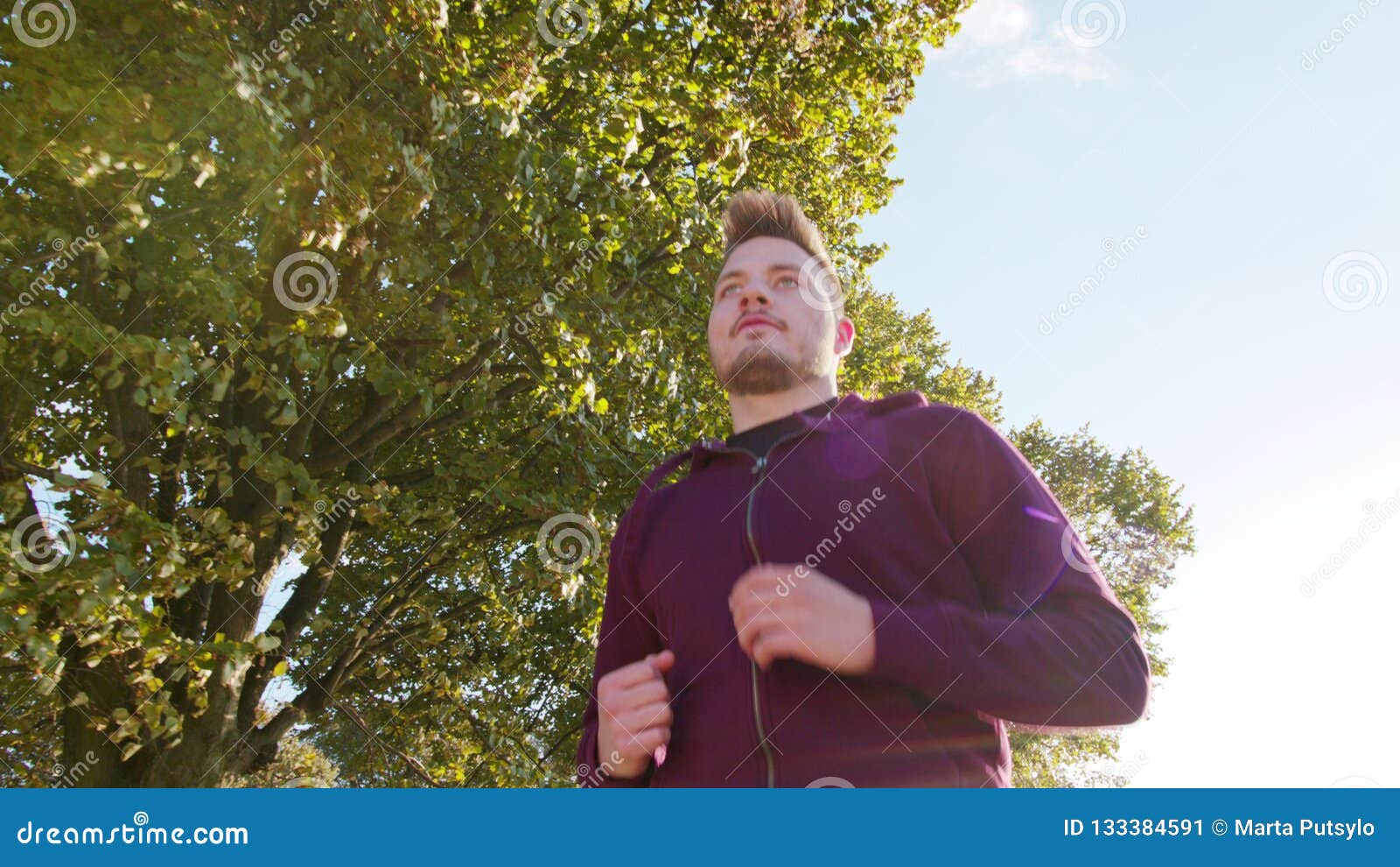 Young Man Running on the Road Stock Image - Image of people, marathon ...