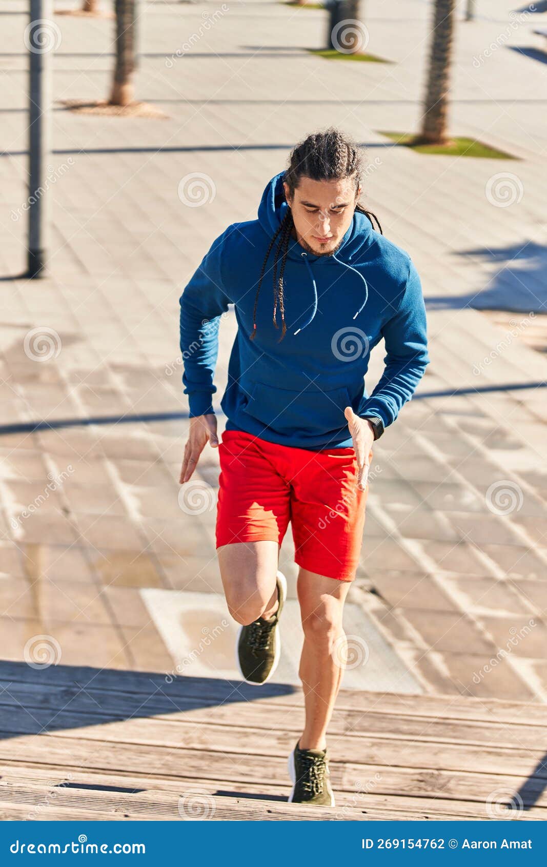 Young Man Running at Street Stock Photo - Image of hispanic, fashion ...
