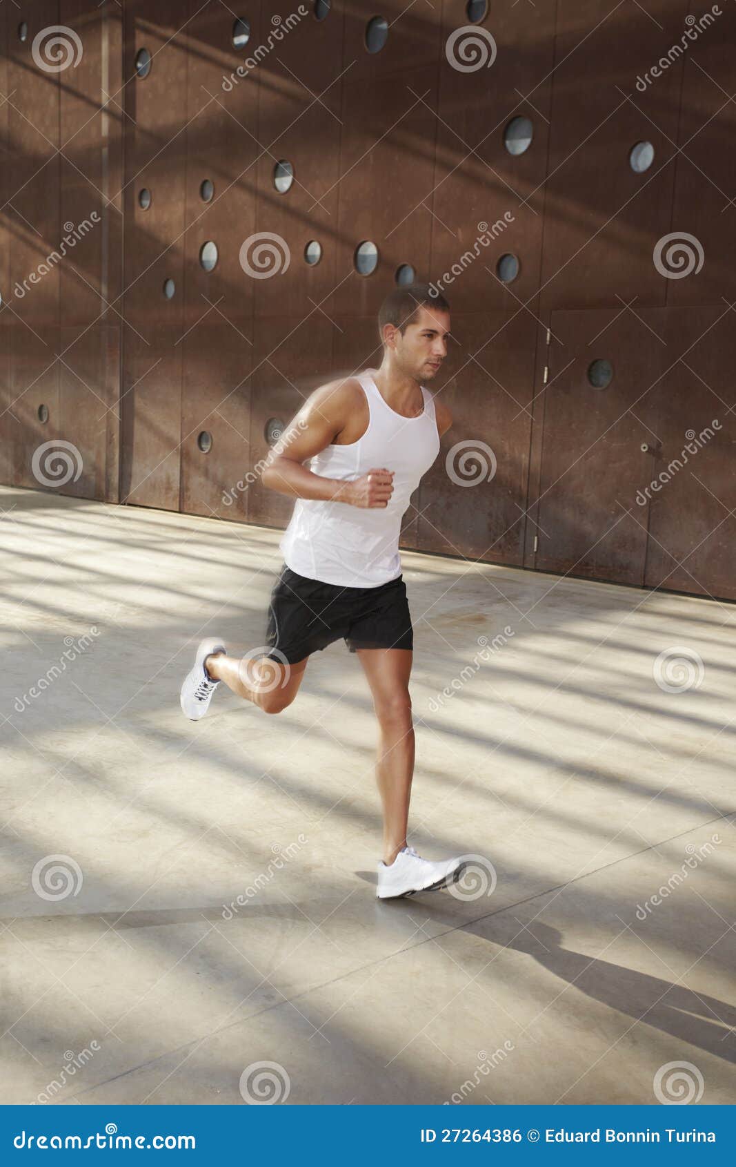 Young Man Running on the Street Stock Photo - Image of athletic, health ...