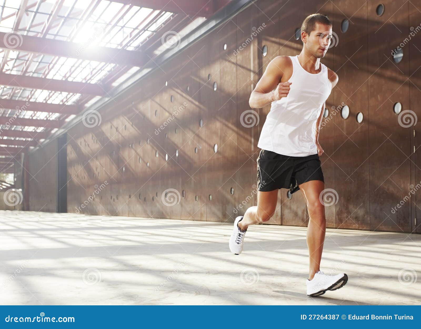 Young Man Running on the Street Stock Image - Image of handsome ...