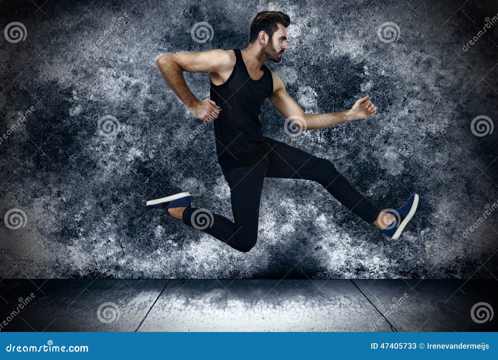 Young Man Running on the Street Stock Image - Image of success, body ...