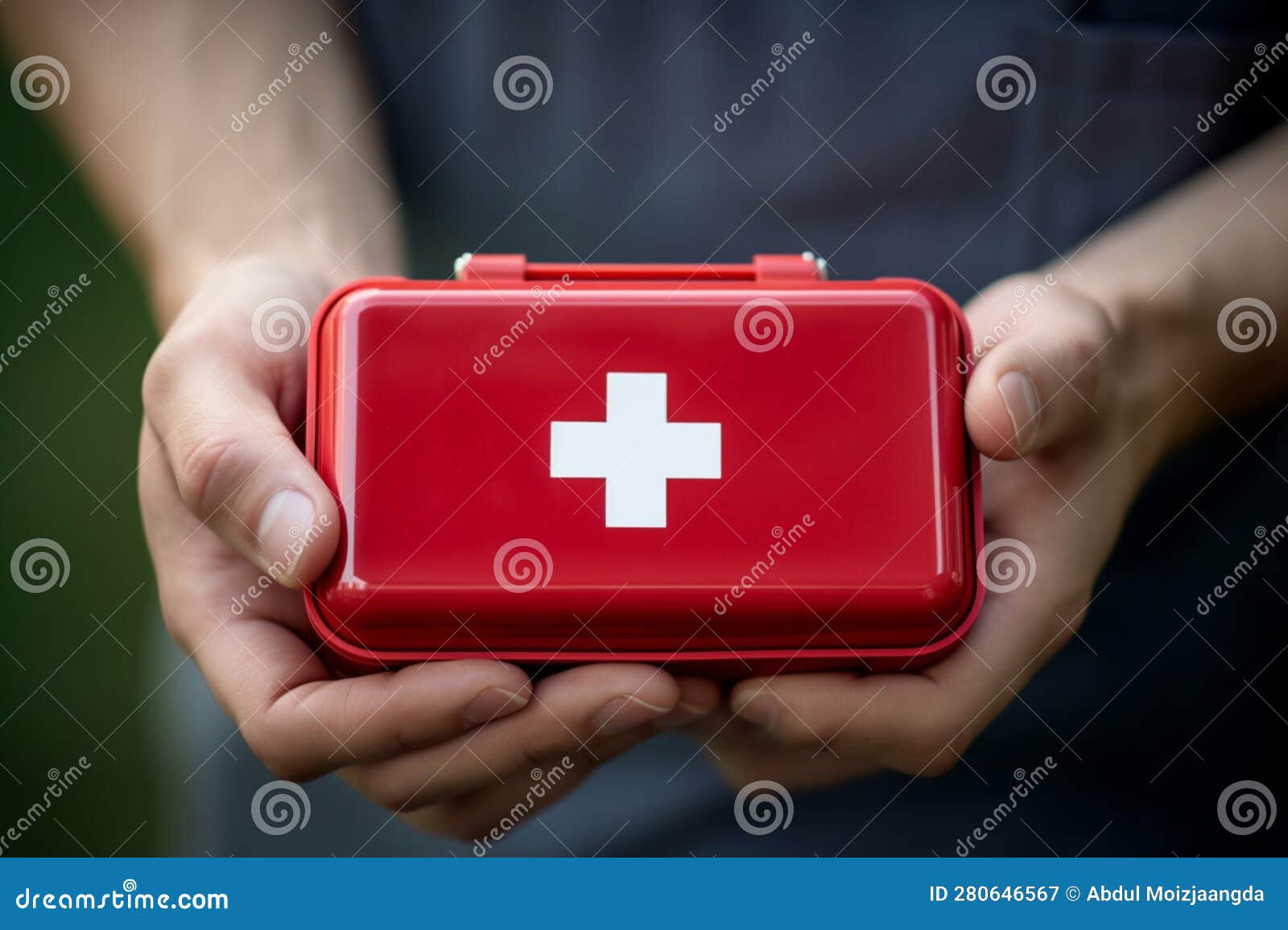 Young Man S Hand Firmly Grasping a First Aid Kit Stock Illustration ...