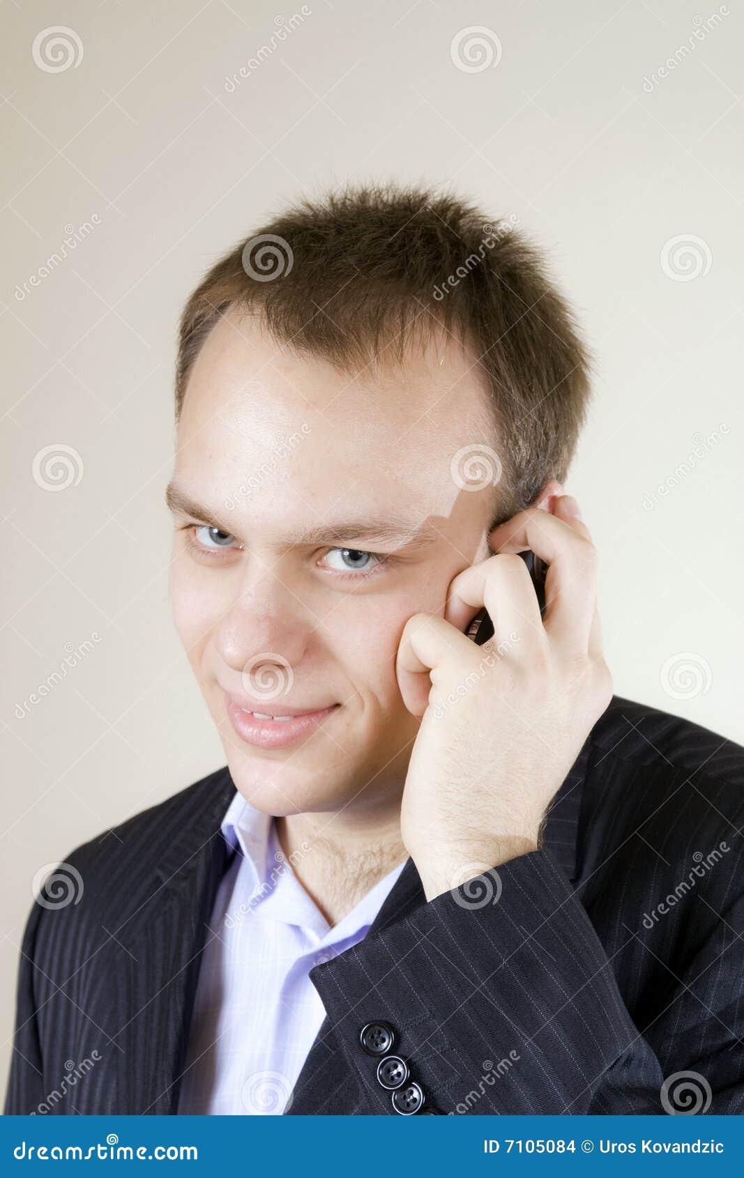 Young Man Satisfied on the Phone Stock Photo - Image of satisfied ...