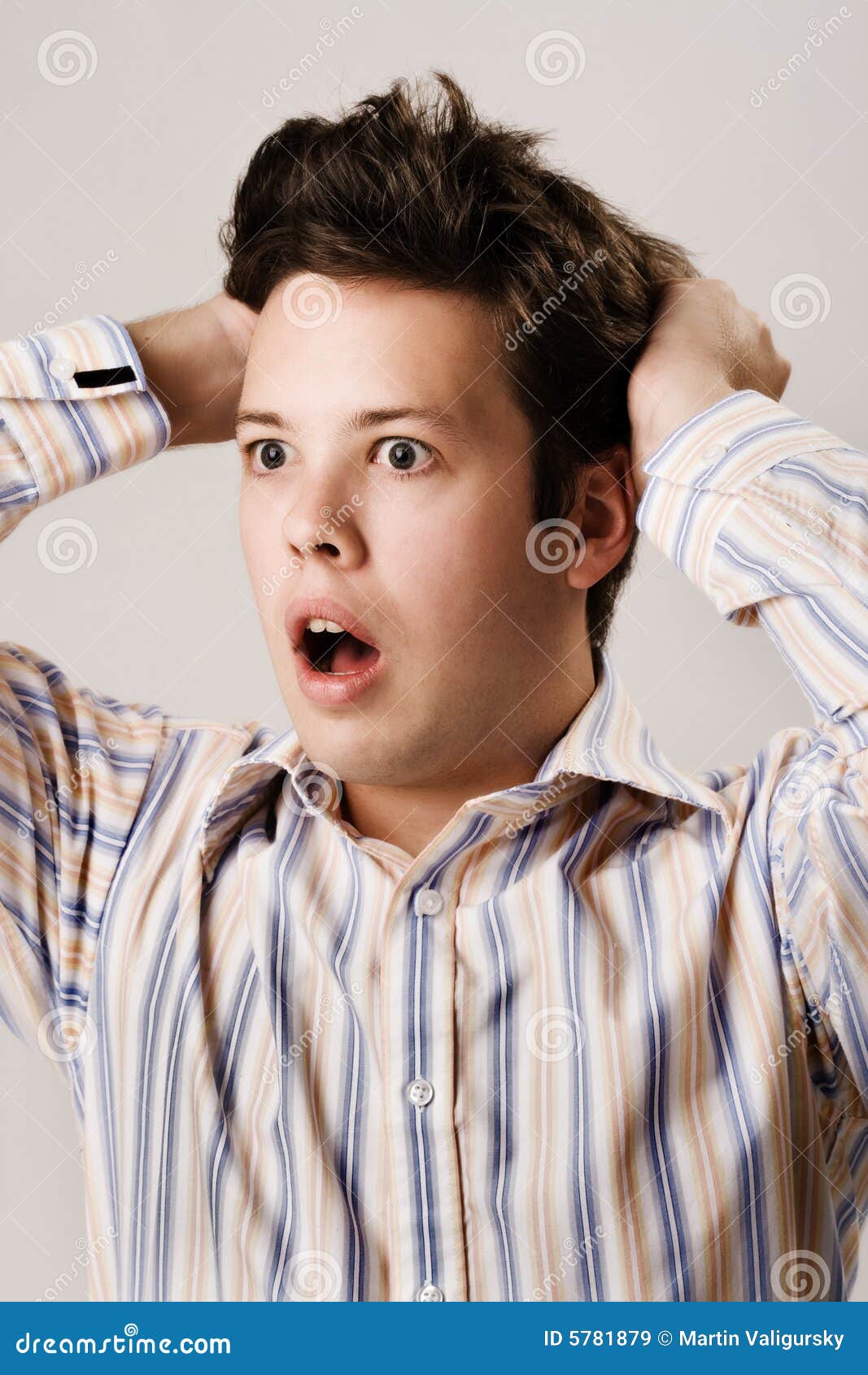 Young man scared stock image. Image of despair, expression - 5781879