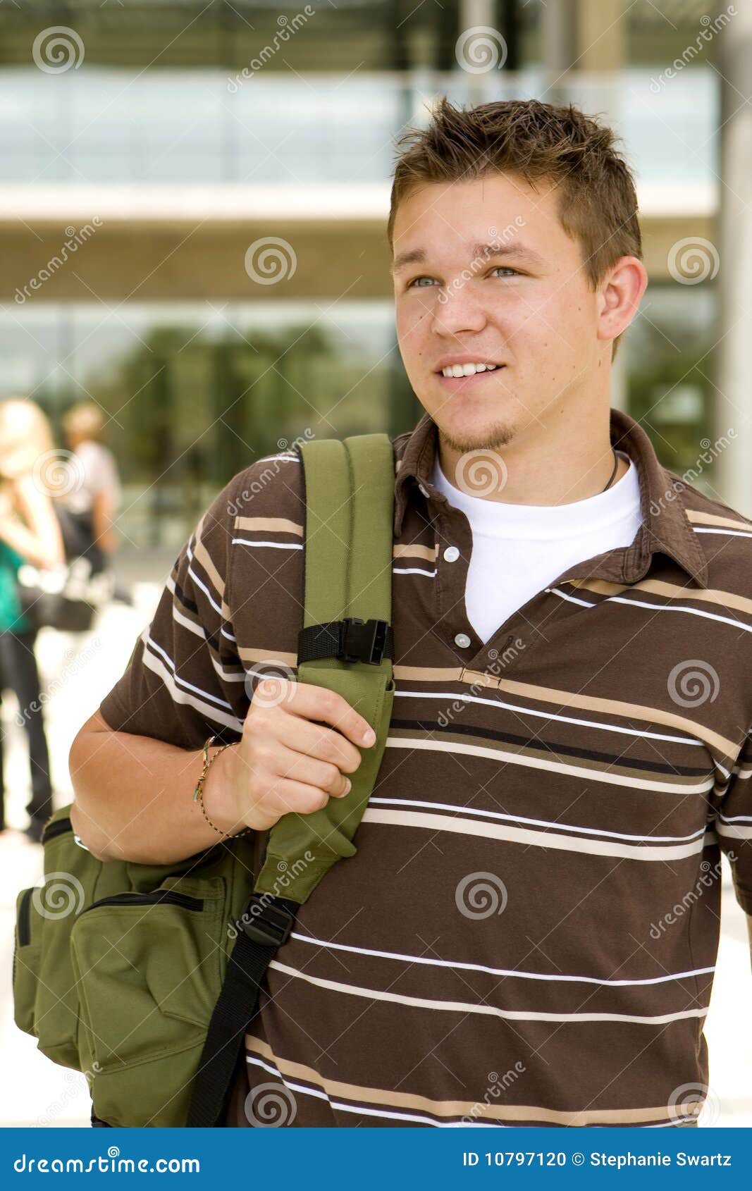 Young man at school stock photo. Image of study, green - 10797120