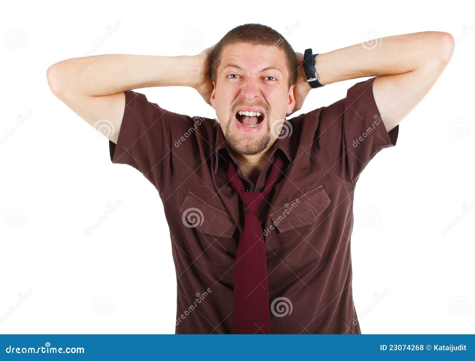 Young man screaming stock photo. Image of annoyed, shout - 23074268