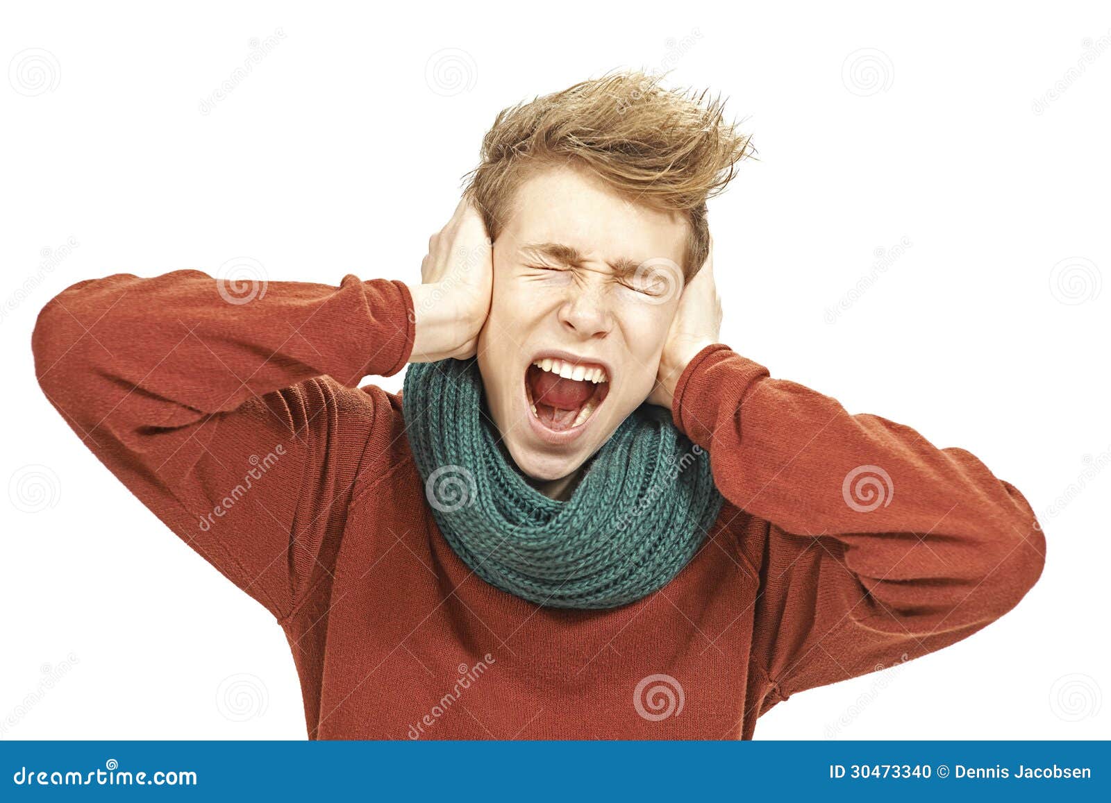 Young man screaming stock photo. Image of isolated, youth - 30473340